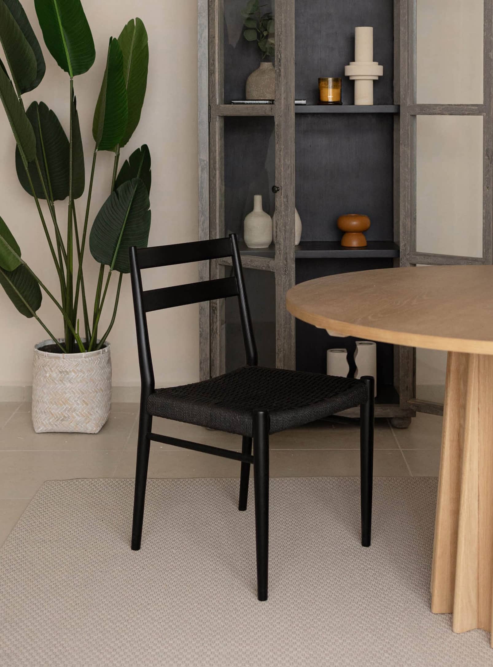 Arizona, ash wood and woven rope dining chair – Nüspace