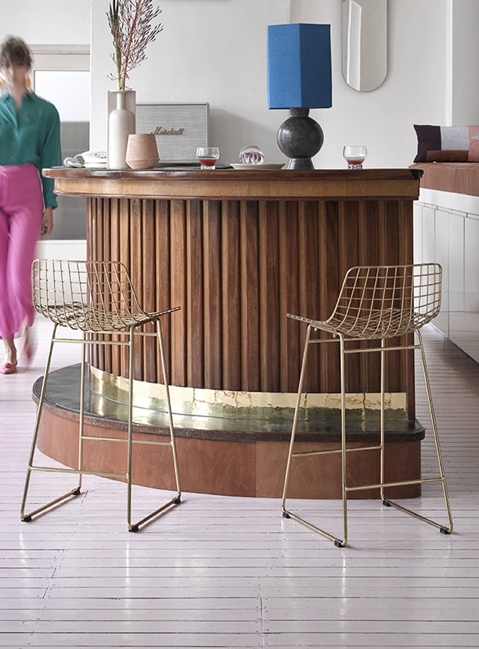 Wire: Metal Counter Stool - HKliving – Nüspace