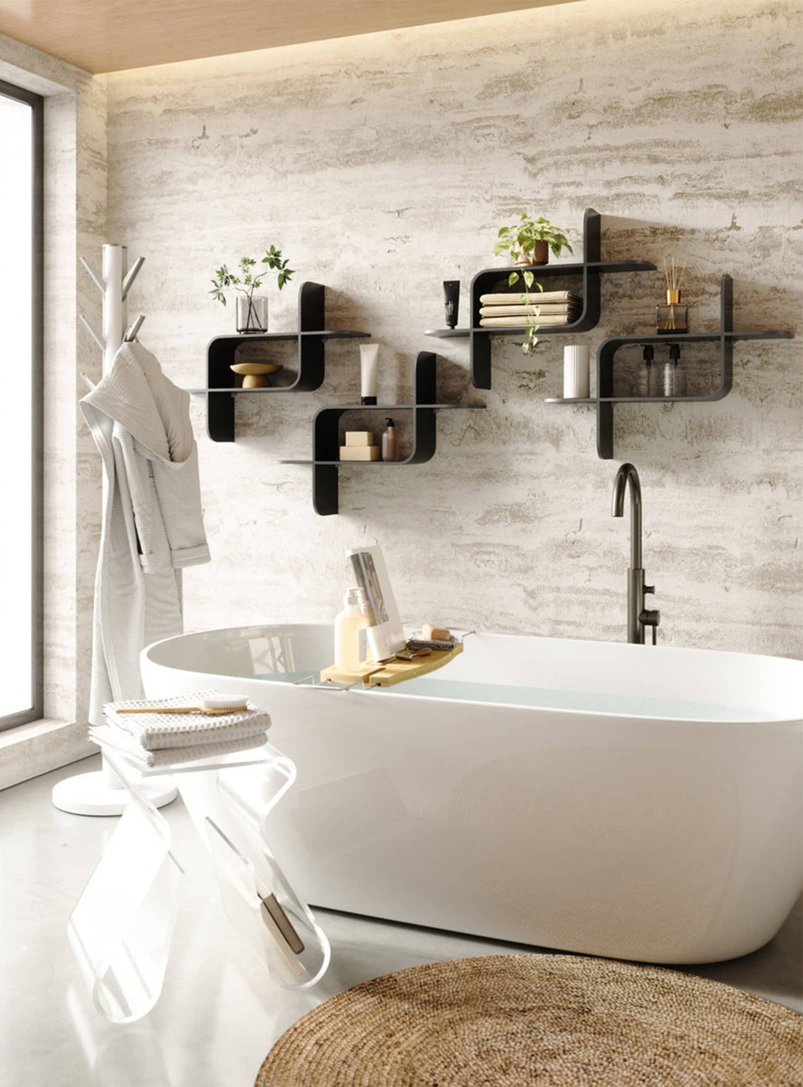 Montage, wooden wall shelf by Umbra – Nüspace