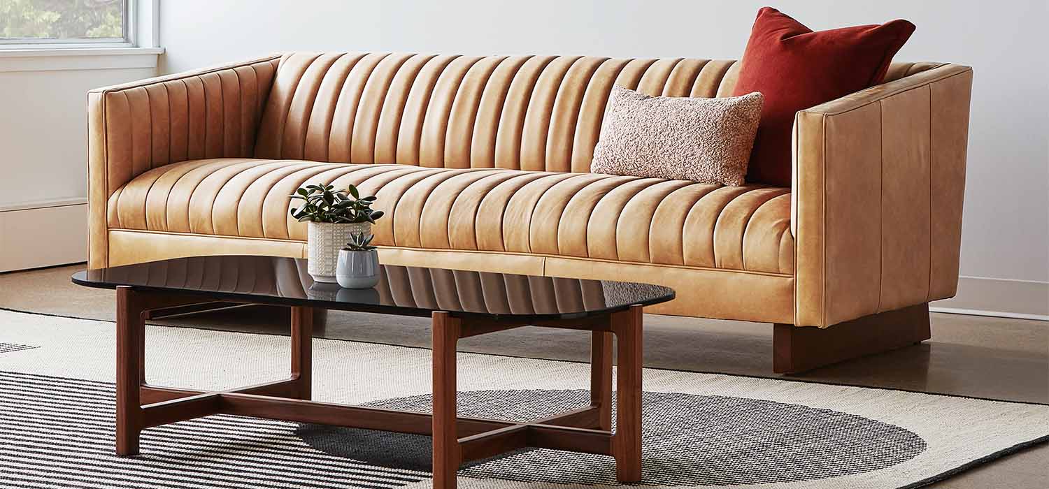 Beaconsfield, tufted leather sofa by Gus* Modern – Nüspace